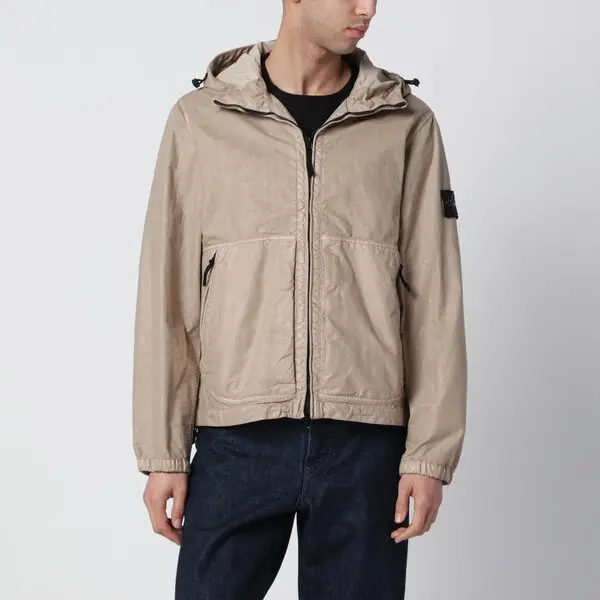 Stone Island Nylon Zip-up Jacket - Beige