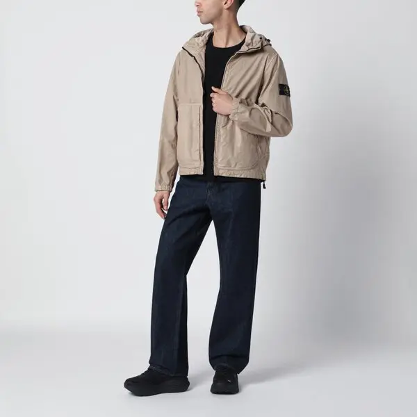 Stone Island Nylon Zip-up Jacket - Beige