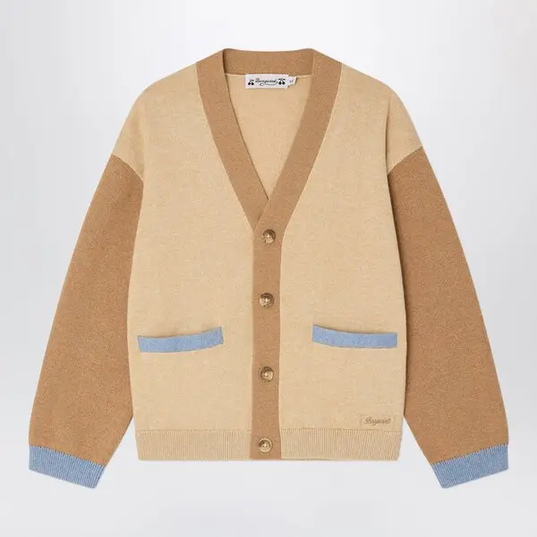 Bonpoint Cotton And Cashmere Cardigan - Beige