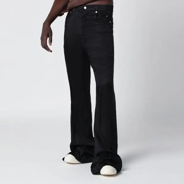 Rick Owens Bolan Bootcut Cupro Twill Jeans - Black