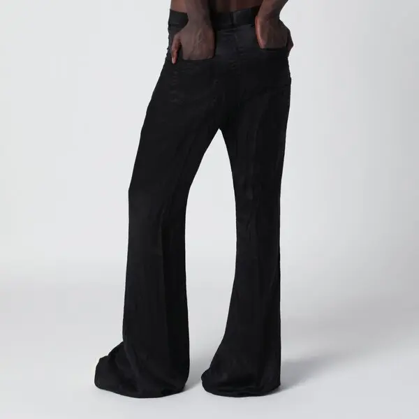 Rick Owens Bolan Bootcut Cupro Twill Jeans - Black