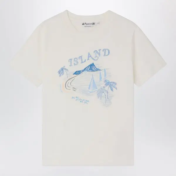 Bonpoint Thibald T-shirt With Island Print - White