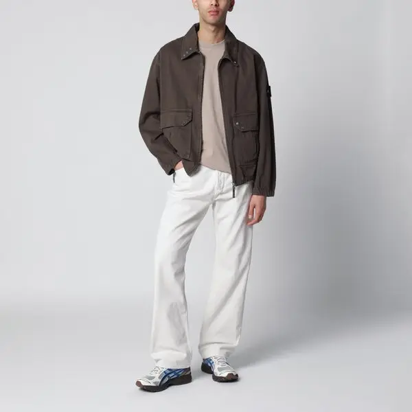 Stone Island Water-repellent Denim Coach Jacket - Brown