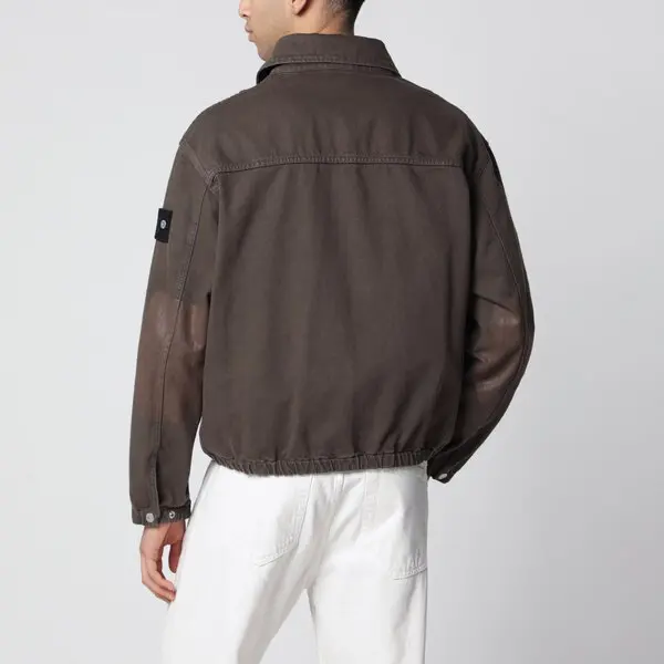 Stone Island Water-repellent Denim Coach Jacket - Brown