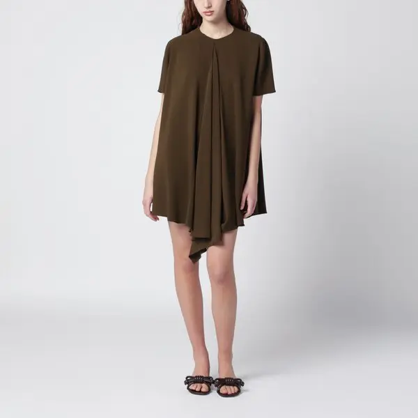 Loewe Khaki Stretch Viscose Dress - Green