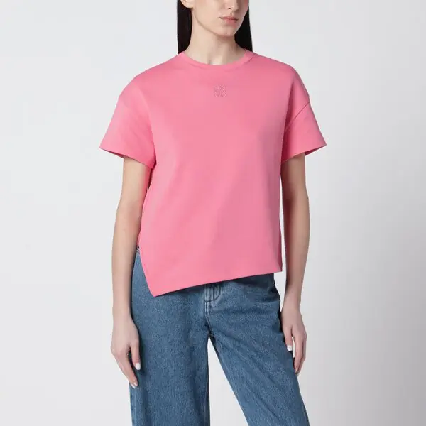 Loewe Asymmetric T-shirt In Cotton Blend - Pink