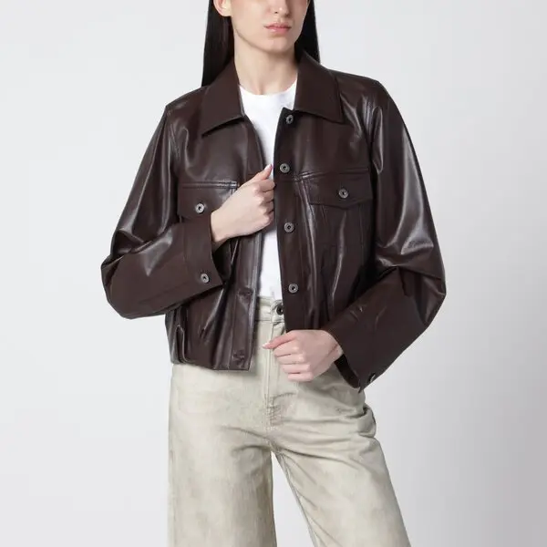 Loewe Lamb Nappa Leather Jacket - Brown