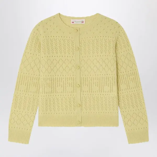 Bonpoint Enza Light Cashmere Cardigan - Green
