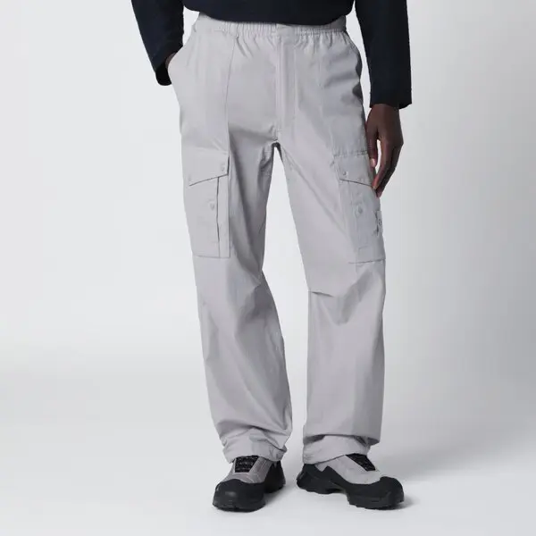 Stone Island Cotton Canvas Cargo Trousers - Grey