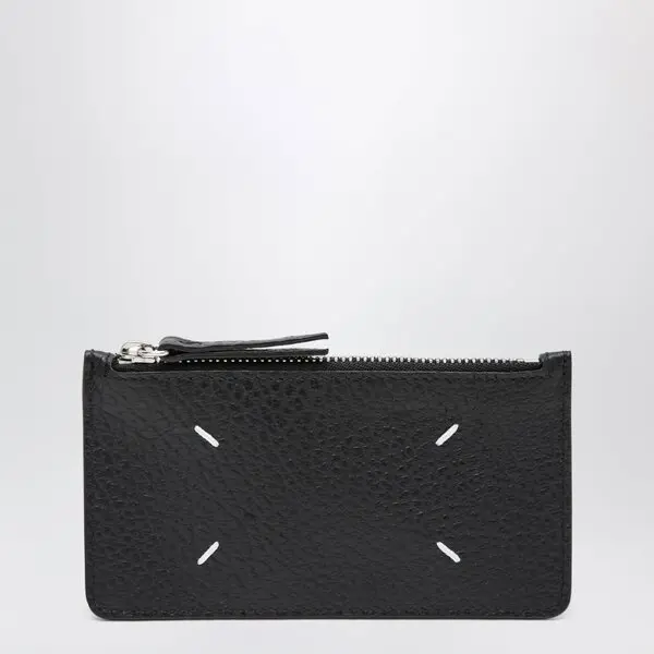 MAISON MARGIELA Four Stitches Zip Cardholder - Black