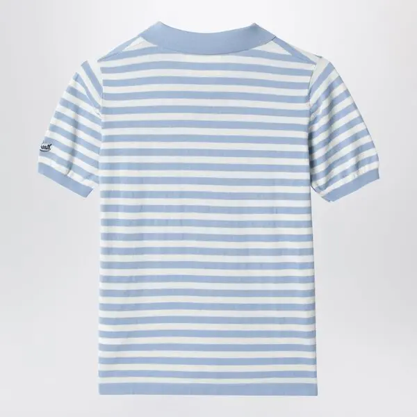 MC2 SAINT BARTH Striped Polo Shirt With Snoopy Embroidery