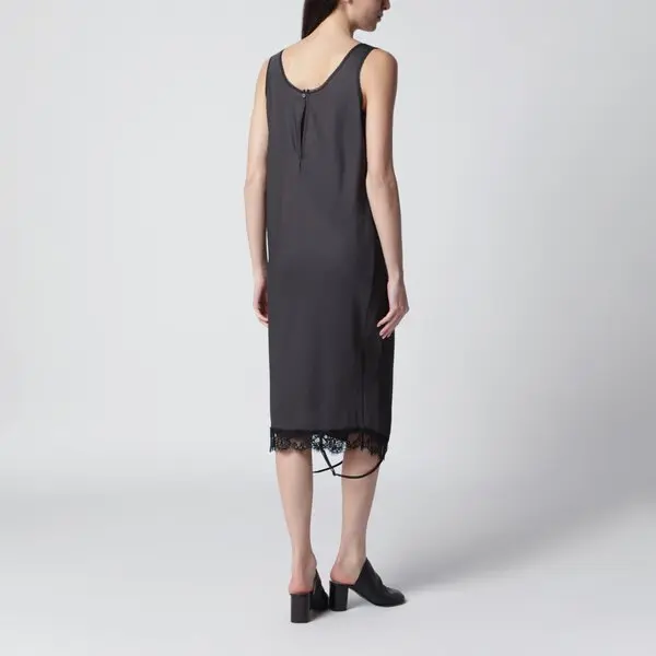 MAISON MARGIELA Midi Slip Dress With Lace Trim