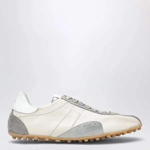 MAISON MARGIELA Sprinters Sneakers In Cream Leather And Vintage Suede - White