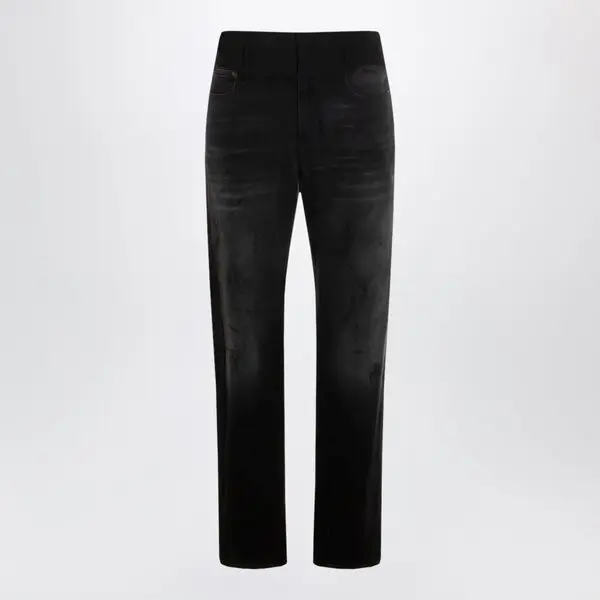 MAISON MARGIELA Straight Leg Jeans Washed Effect - Black