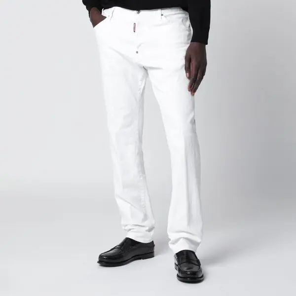 Dsquared2 Stretch Cotton Denim Jeans - White