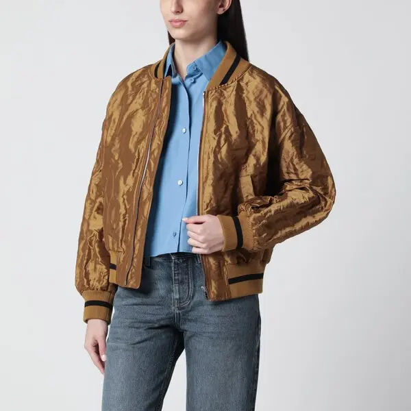 Loewe Technical Taffeta Bomber Jacket - Brown