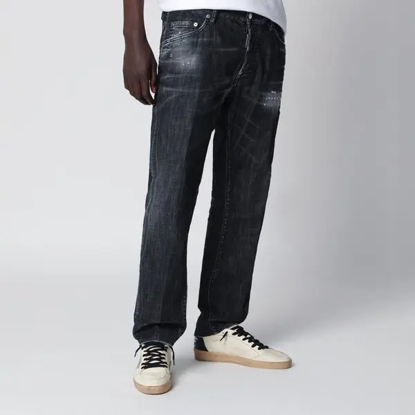Dsquared2 Washed-effect Distressed Jeans - Black