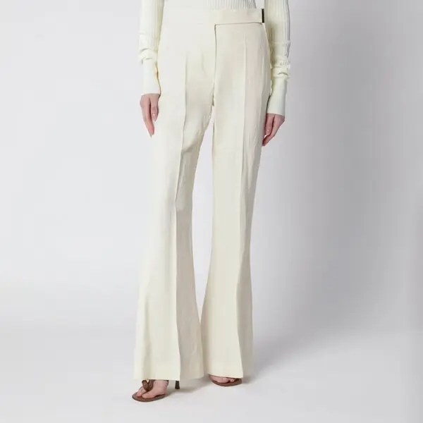 Sportmax Low-rise Flare Trousers - Yellow