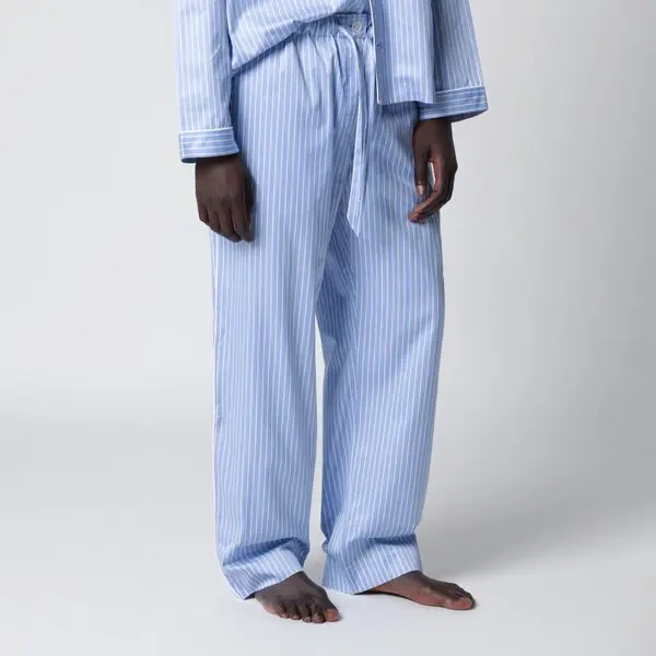 TEKLA Striped Pajama Trousers - Light Blue