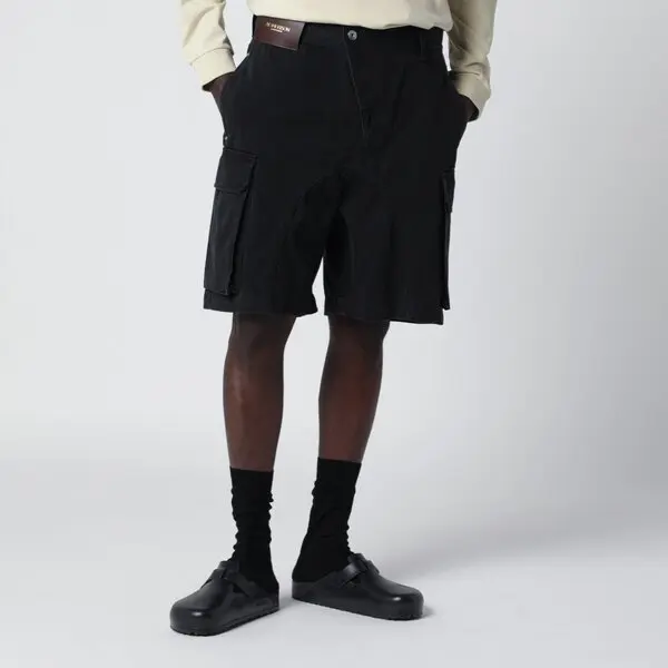 JW Anderson Cotton Shorts With Braided Patch Pockets - Black