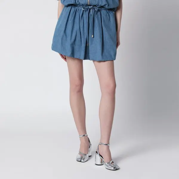 PATOU Bloomer Mini Skirt - Light Blue