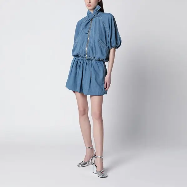 PATOU Bloomer Mini Skirt - Light Blue