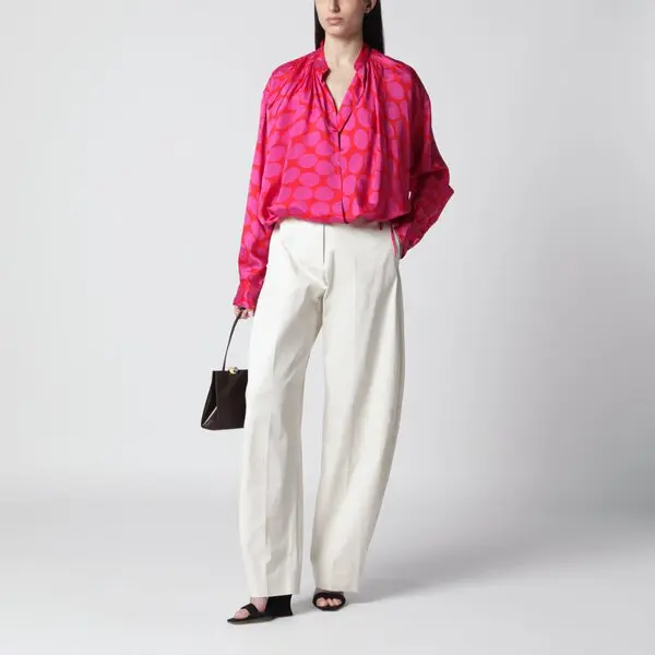 THELATEST Cotton Blend Palazzo Trousers