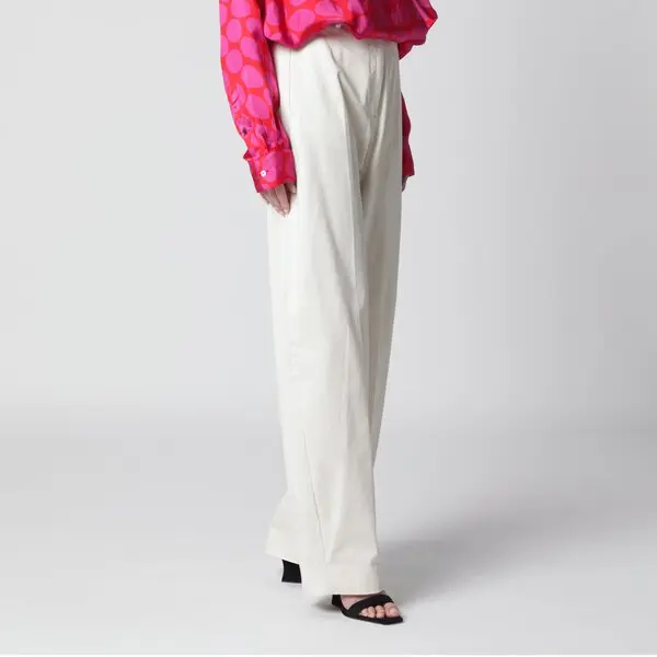 THELATEST Cotton Blend Palazzo Trousers