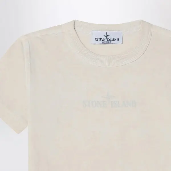 Stone Island T-shirt With Logo - Beige