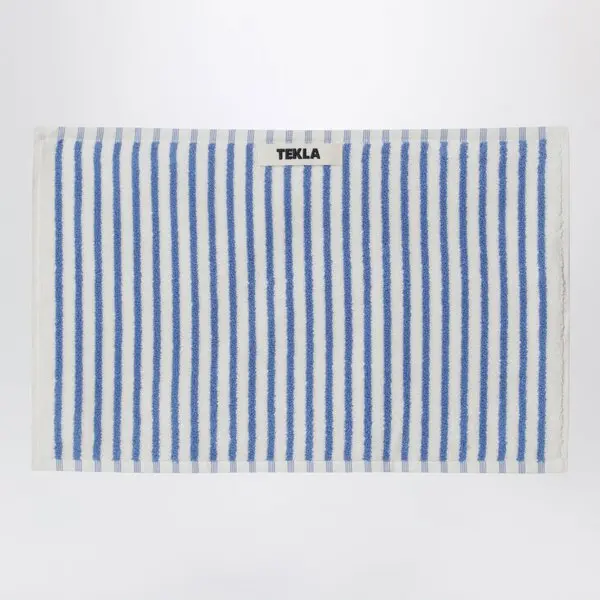 TEKLA Striped Cotton Terry Guest Towel 30x50 - Light Blue