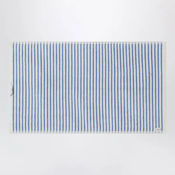 TEKLA White Striped Towel 50x90 - Light Blue
