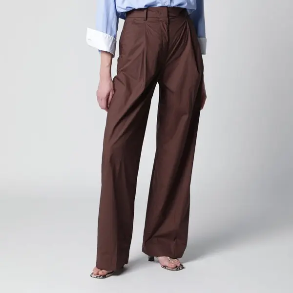THELATEST Cotton Trousers - Brown