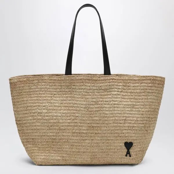 Ami De Coeur Tote Bag In Raffia - Beige