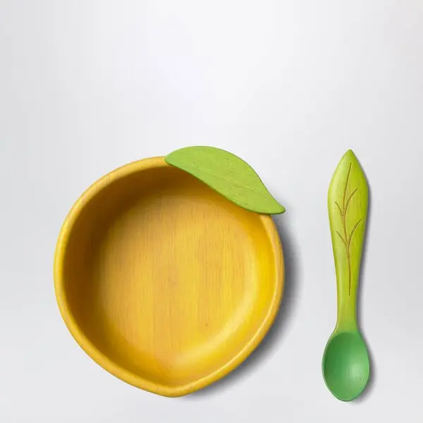OLI & CAROL Lemon Plate And Spoon Set - Yellow
