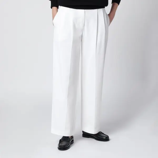 TOTEME Cotton Trousers - White