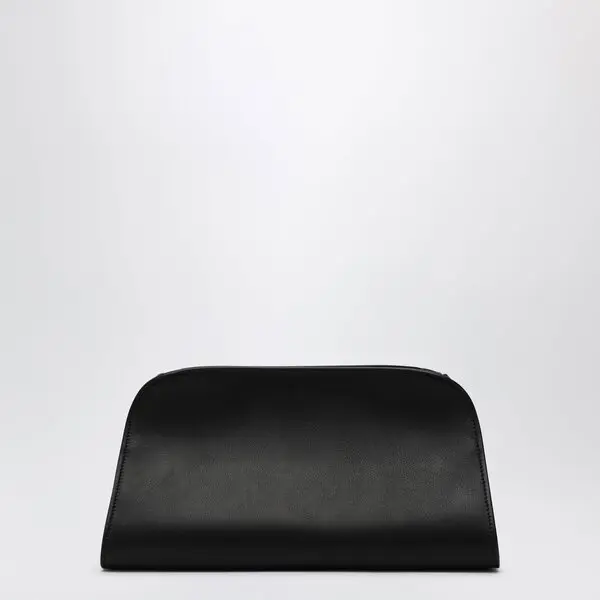 THE ROW Leather Peggy Clutch - Black