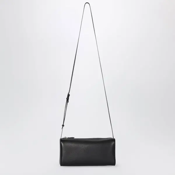 THE ROW 90's Leather Shoulder Bag - Black