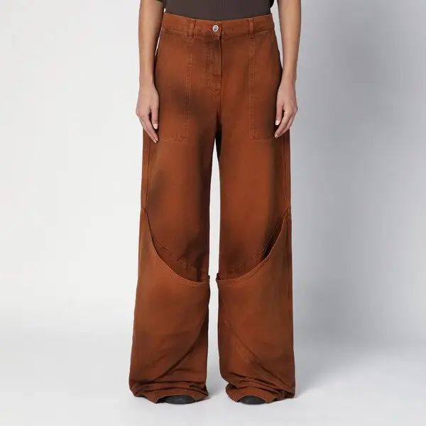 Attico Baggy Jeans - Brown