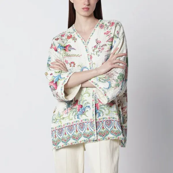 Etro Kesa In Cotton-blend Mat Fabric - Multicolor