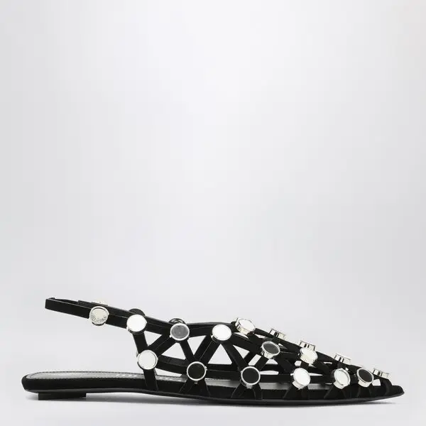 Attico Grid Ballerina - Black