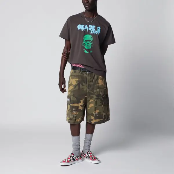 DAGGER Washed "dead Or Alive" Distressed T-shirt