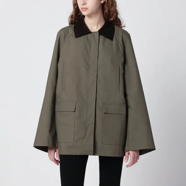 TOTEME Oversize Country Jacket In Khaki - Green