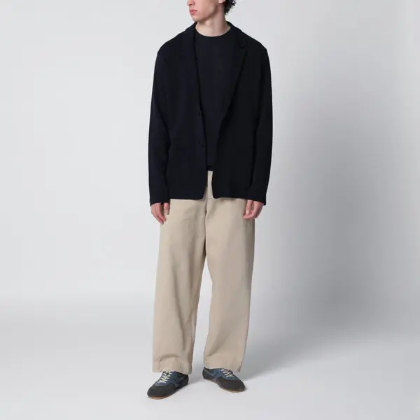 ROBERTO COLLINA Cotton Cardigan Jacket - Blue