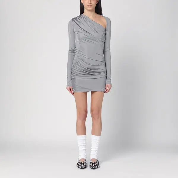 Attico Draped Mini Dress - Grey