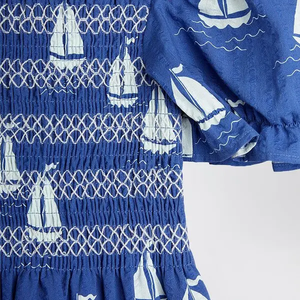 MINI RODINI Sailboat Print Dress