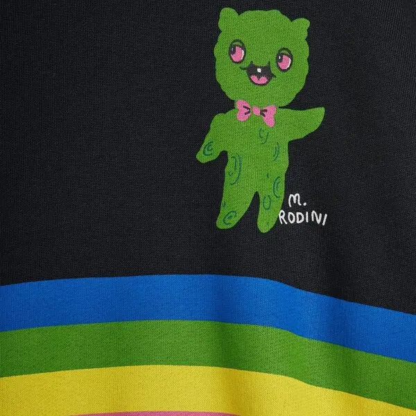 MINI RODINI Sweatshirt With Alien Striped Print