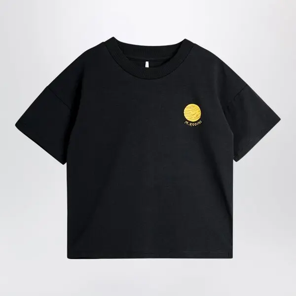 MINI RODINI T-shirt With Planet Print - Black