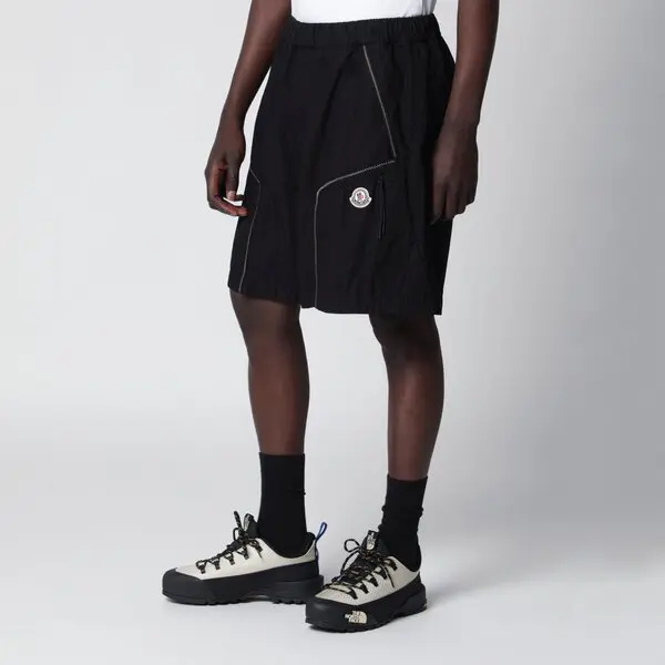 Moncler Cotton Gabardine Cargo Shorts