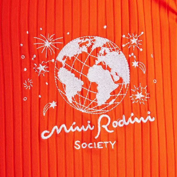 MINI RODINI Society Motif One-piece Swimsuit