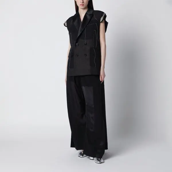 Sacai Wool Organza Vest